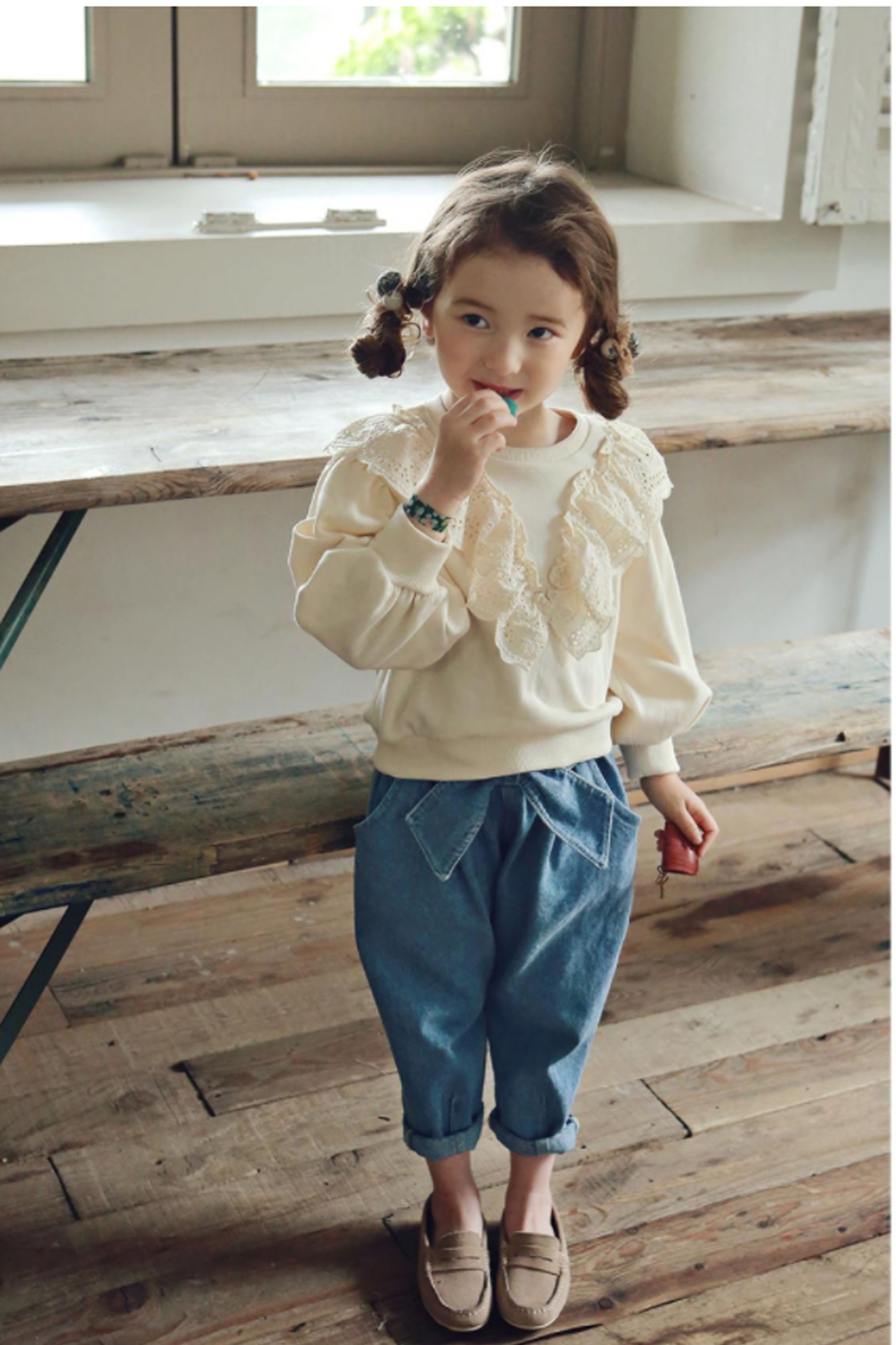 Kanna Girl Pants, Banding Denim, Girl Clothes, Toddler Pants, Cute Kids ...