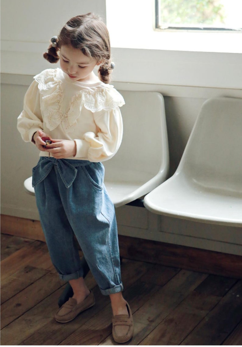 Kanna Girl Pants, Banding Denim, Girl Clothes, Toddler Pants, Cute Kids ...
