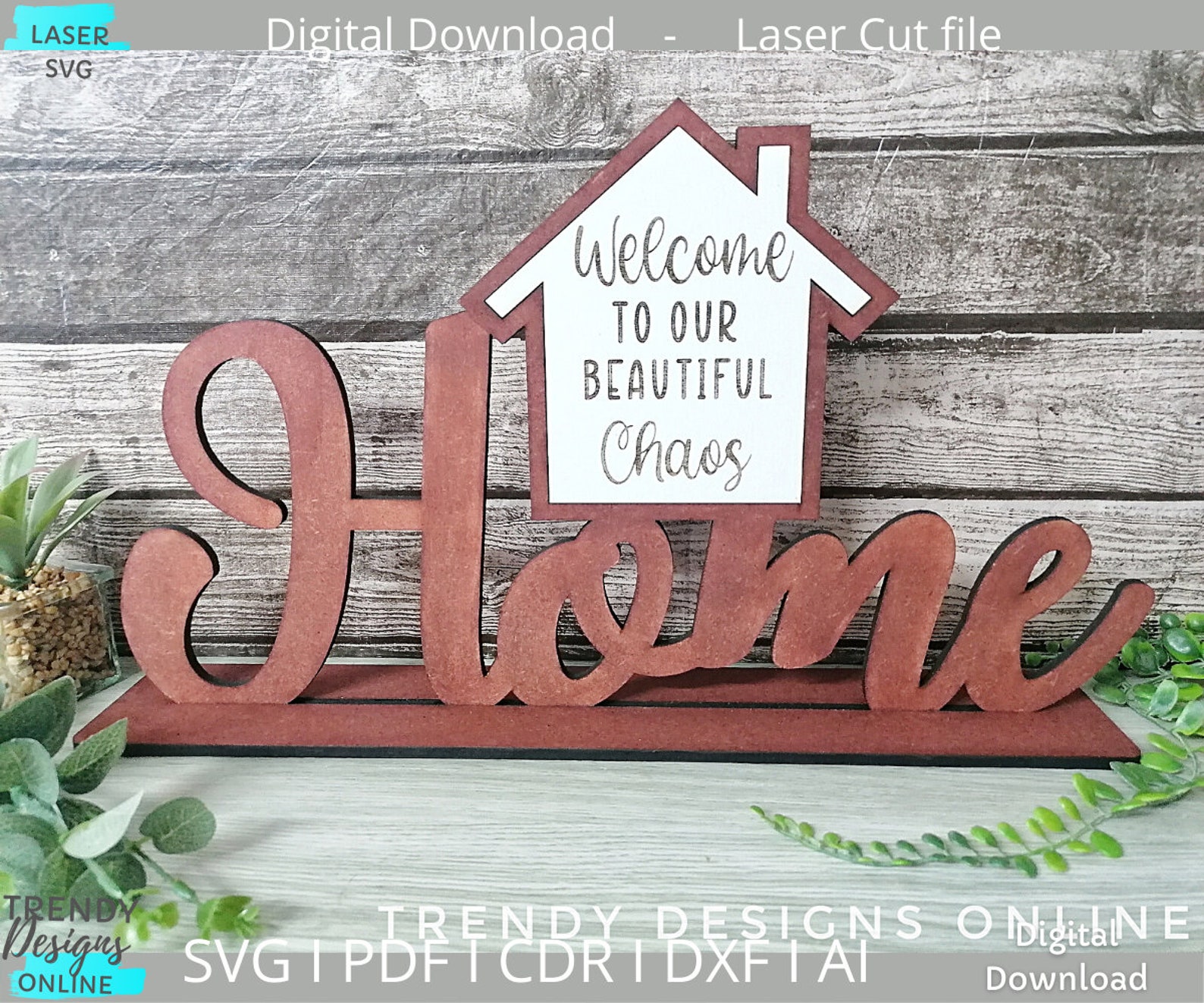 HOME Interchangeable Stand Svg Mini House Interchangeable | Etsy