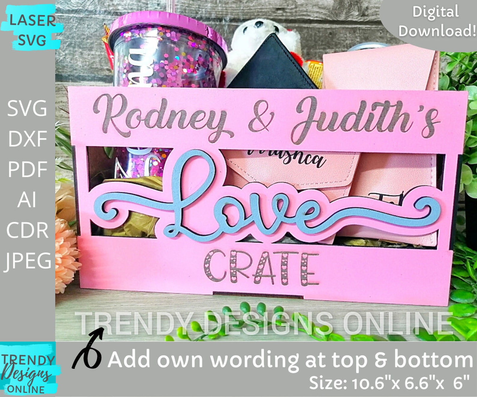 Love Crate Svg Valentines Gift Box Svg Digital Download | Etsy