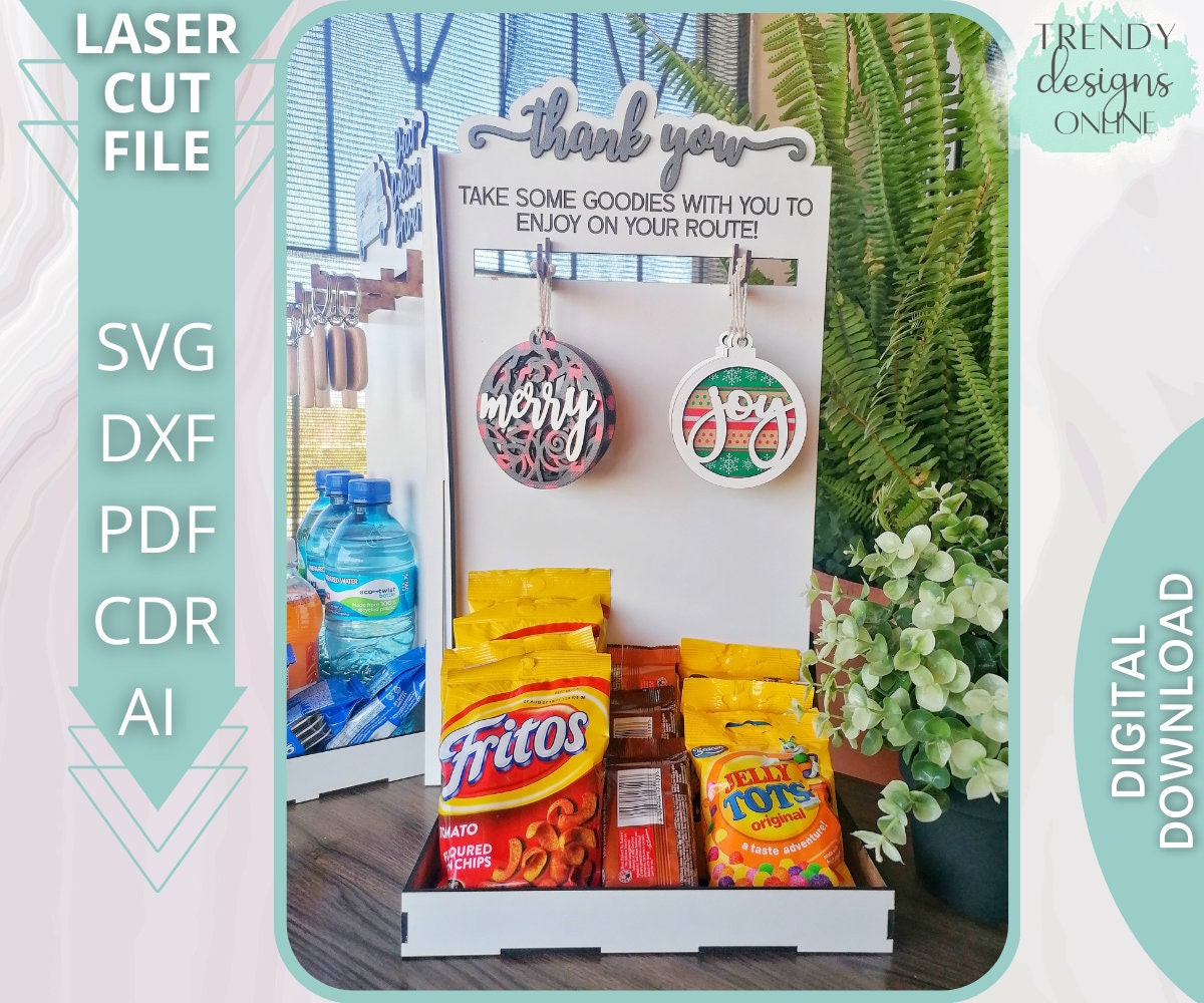 Delivery Driver Snacks Box Svg File Keychains Display Svg - Etsy