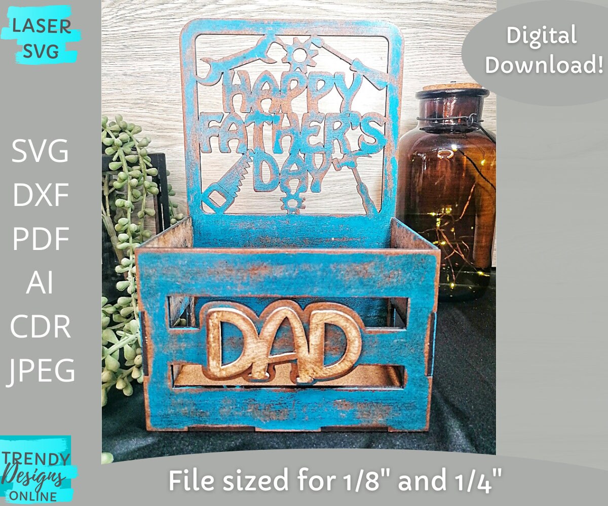 DAD Mini Crate Svg File Dad Treats Box Svg Digital Download - Etsy