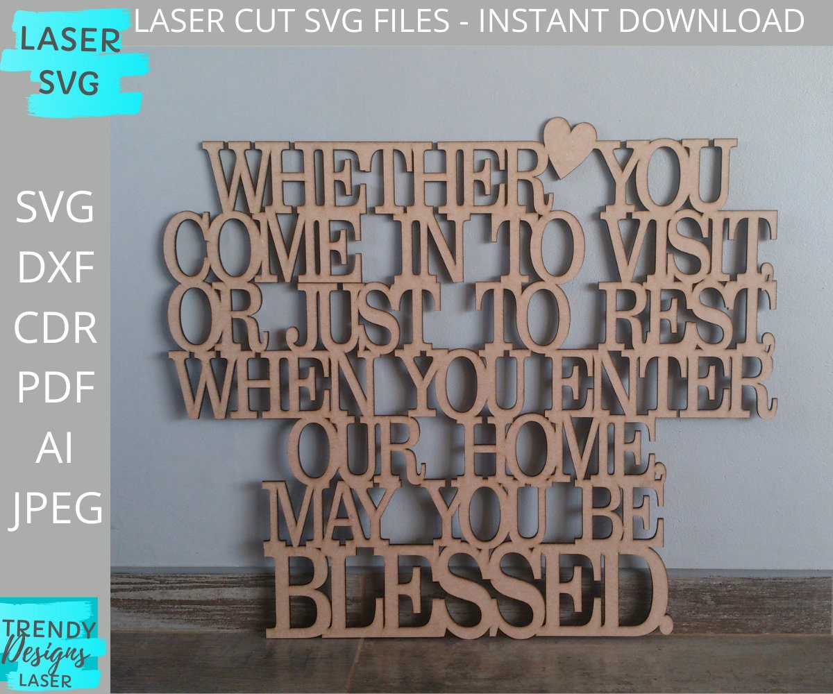 Whether You Come in to Visit or Just to Rest When You Enter - Etsy