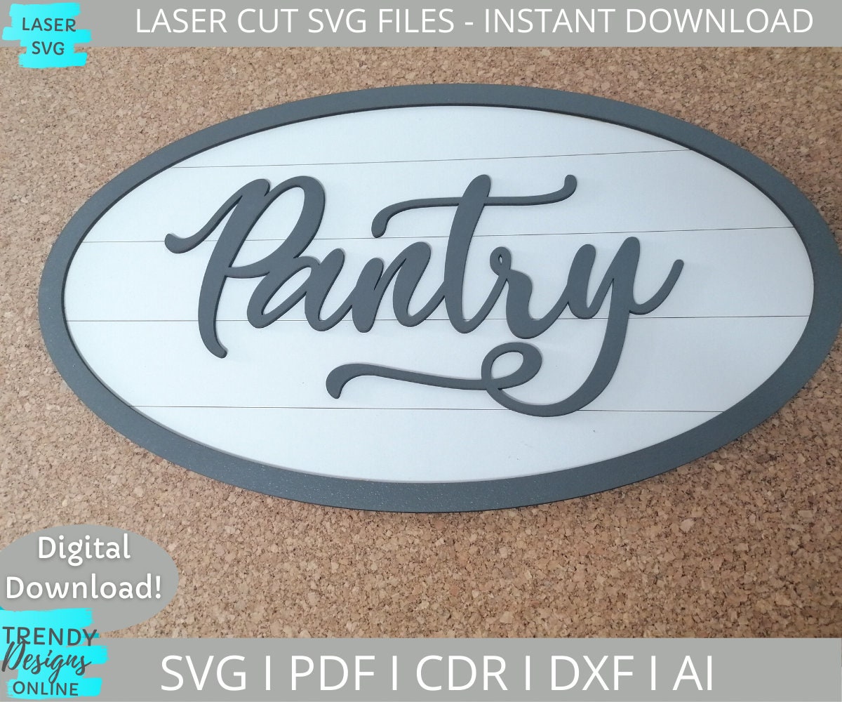 Pantry Svg Kitchen Sign Svg Home Decor Svg Digital | Etsy