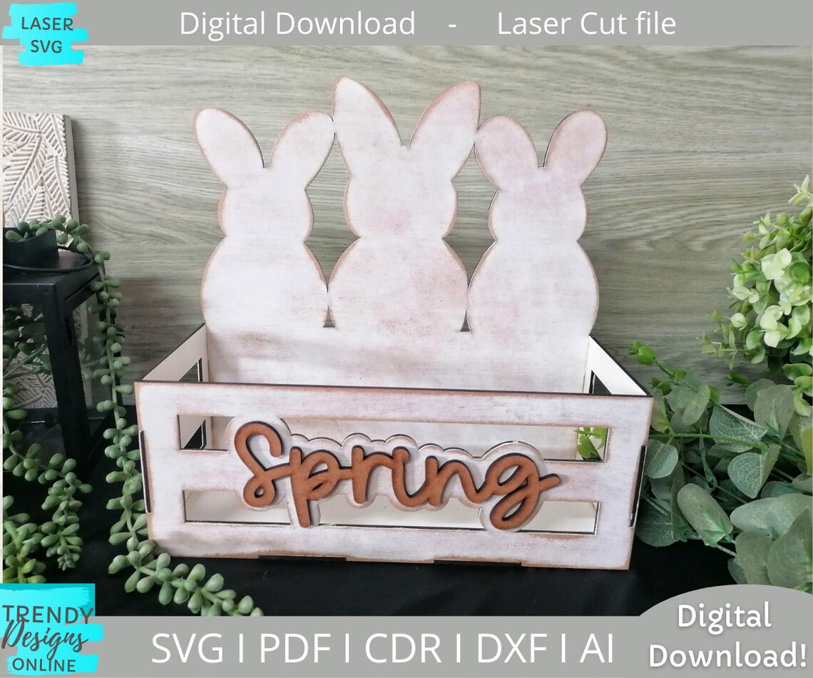 Bunny Planter Svg File Spring Planter Svg Planter Box Svg - Etsy