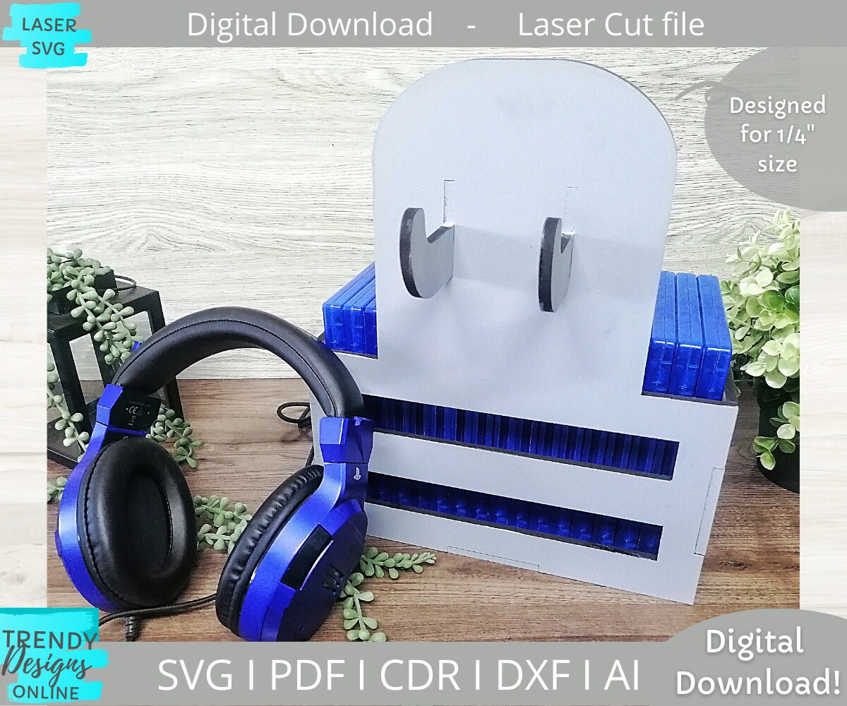 Gamer Crate for Games Controller and Headset Svg Headphones - Etsy