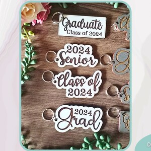 Graduation Keychains Bundle Svg, Senior Keyrings Svg, Digital Download ...