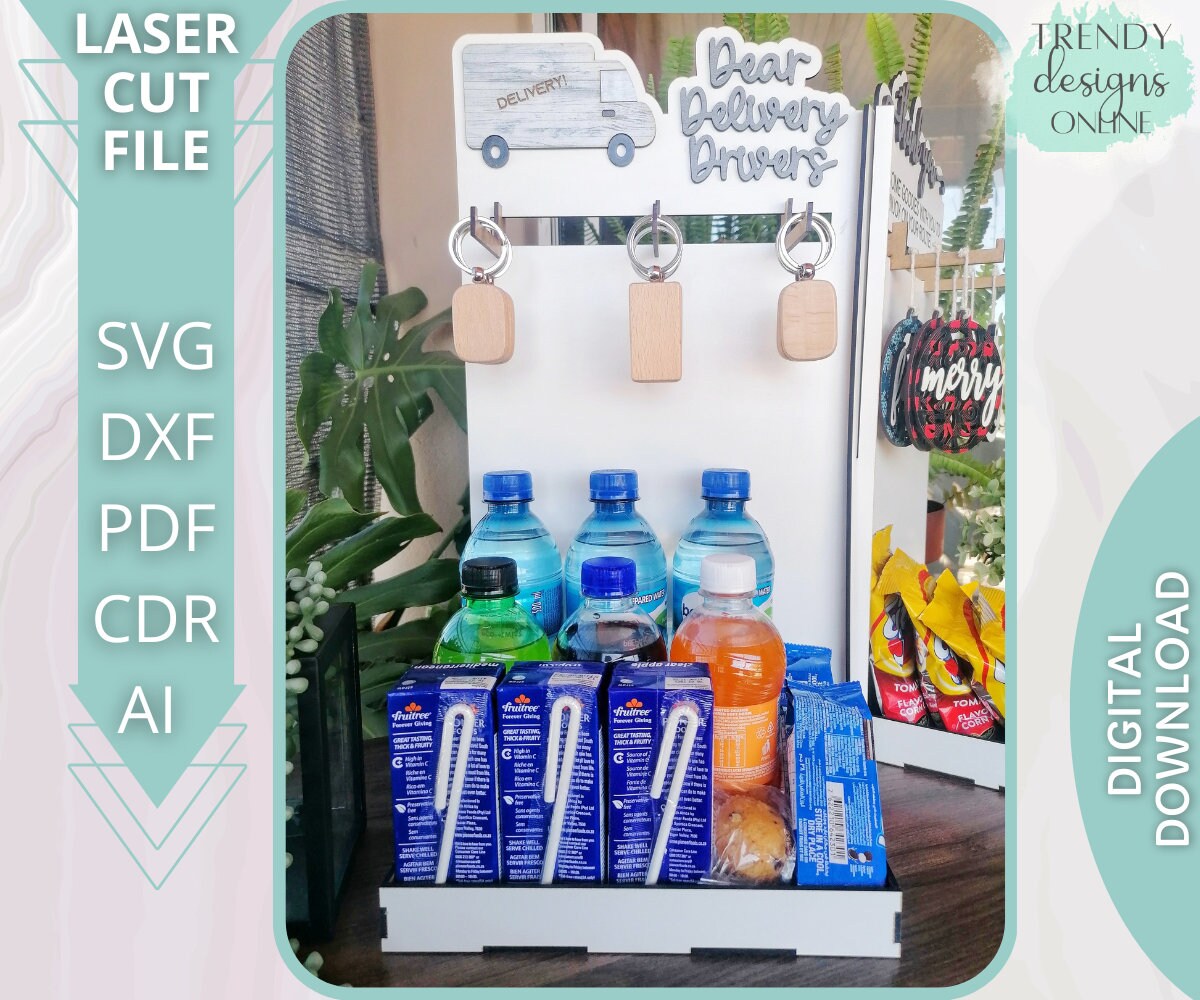 Delivery Driver Snacks Box Svg File Keychains Display Svg - Etsy