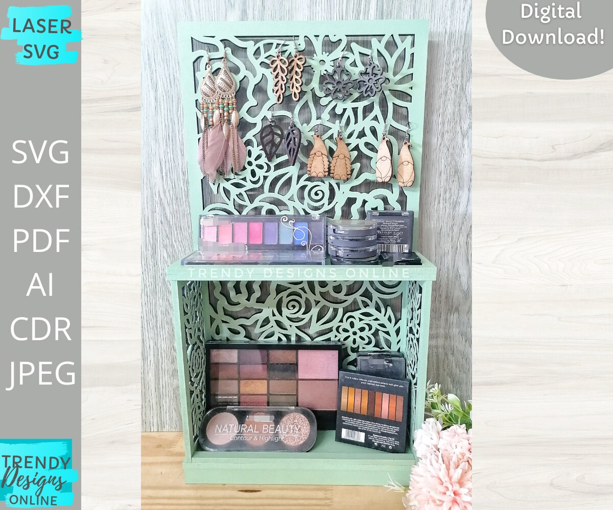 Hand Drawn Floral Display Shelf Svg Glowforge Ready Svg | Etsy