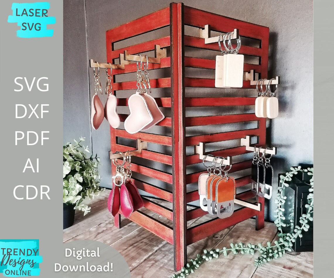 Ornaments and Keychains Display Svg File Craft Market Display - Etsy