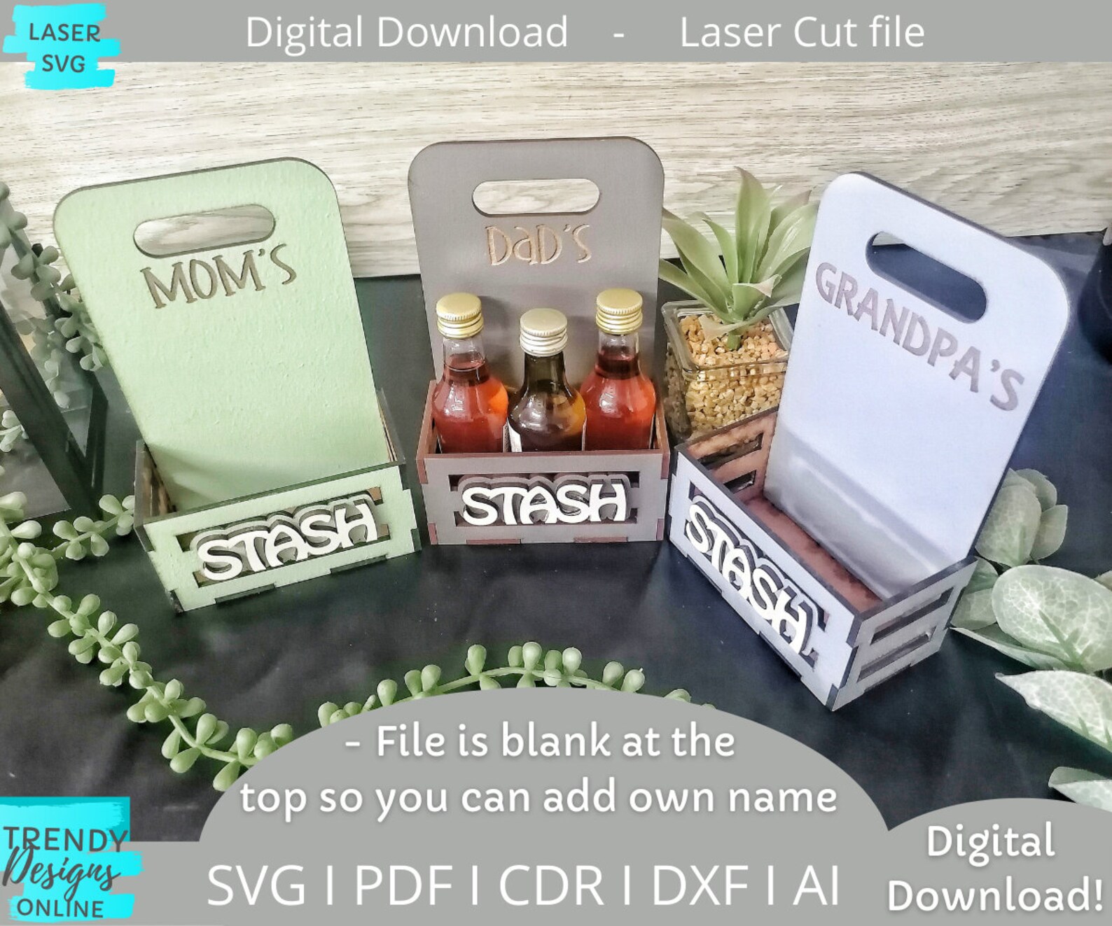 Mini Liquor Crate Box Svg File Stash Box Svg Digital | Etsy UK