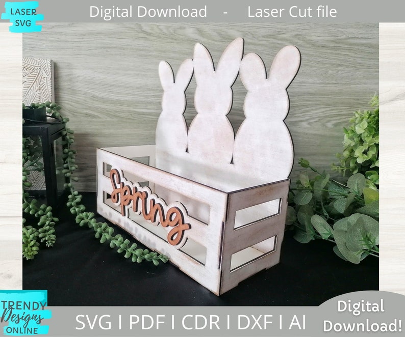 Bunny Planter Svg File Spring Planter Svg Planter Box Svg - Etsy