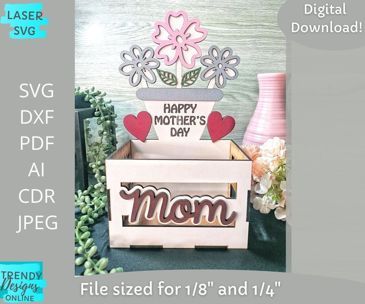 Mom Mini Crate Svg File Mum Treats Box Svg Digital Download - Etsy