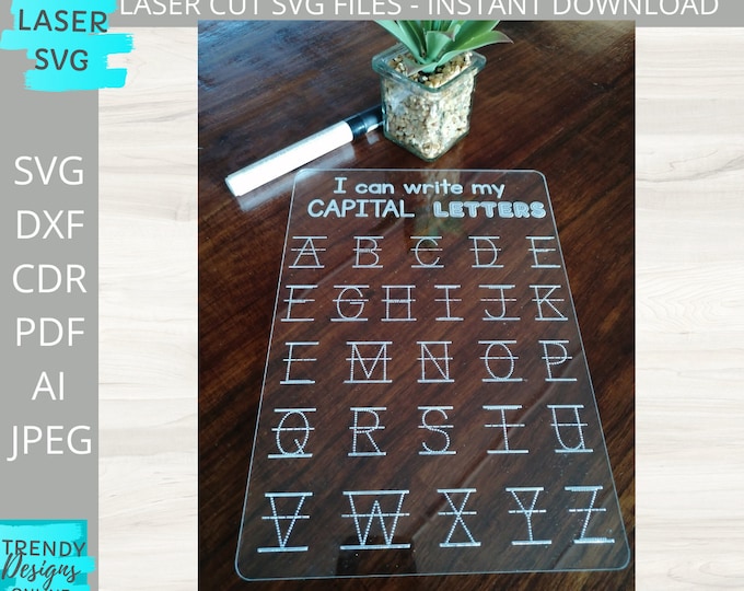 Alphabet Tracing Board - SVG File ONLY - Etsy Canada