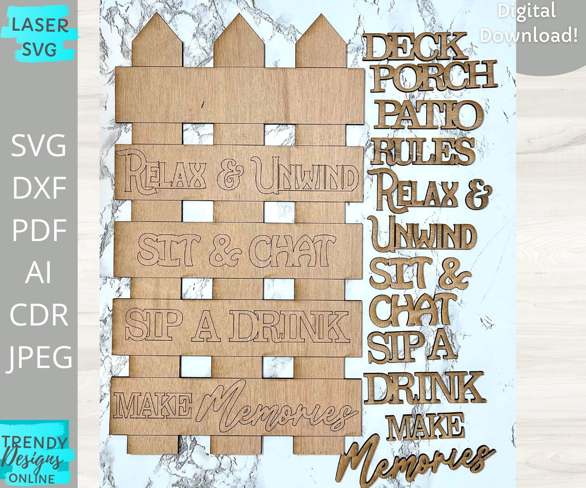 Patio Rules Sign Svg Porch Rules Svg Deck Rules Sign Svg - Etsy UK