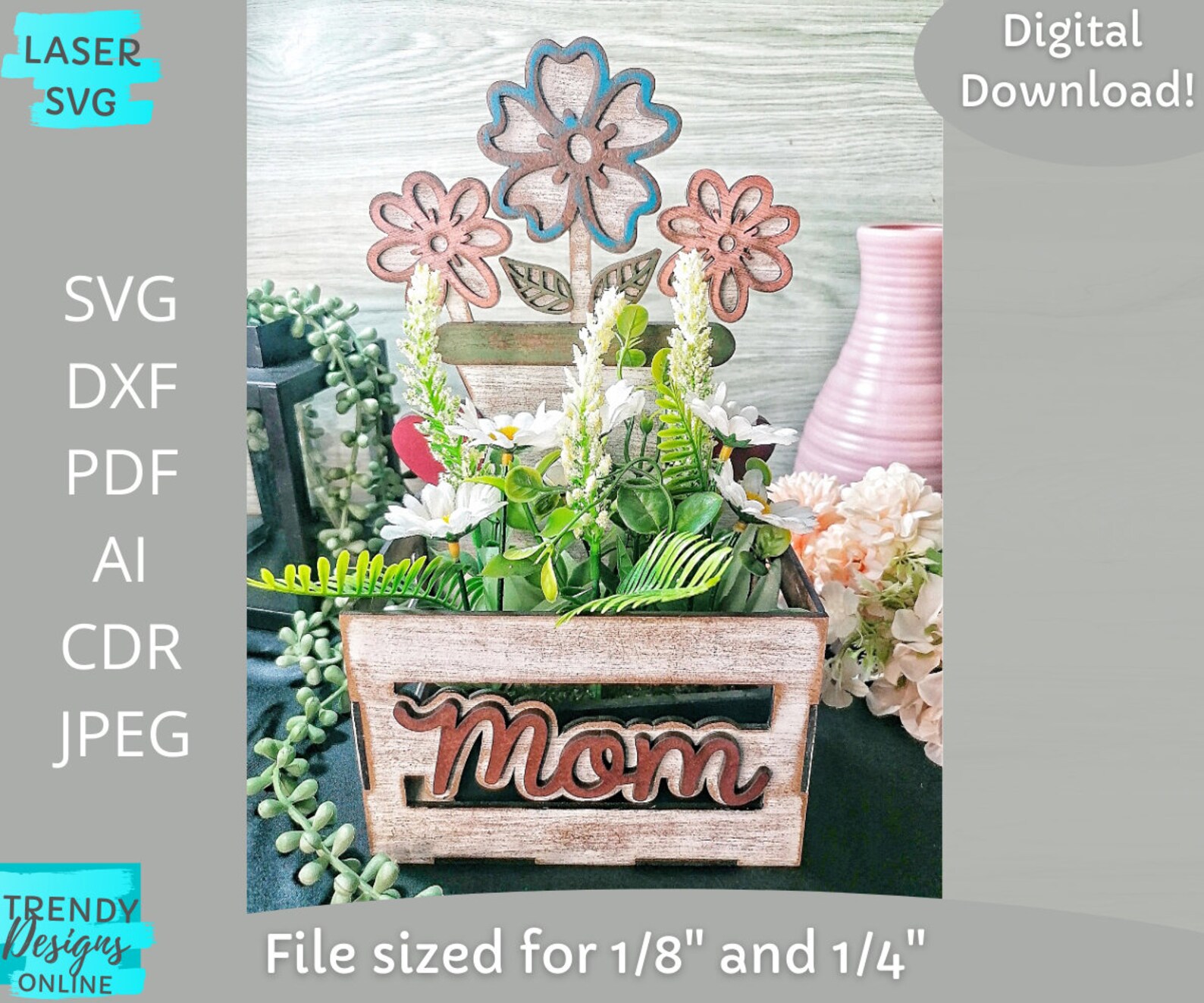 Mom Mini Crate Svg File Mum Treats Box Svg Digital Download - Etsy