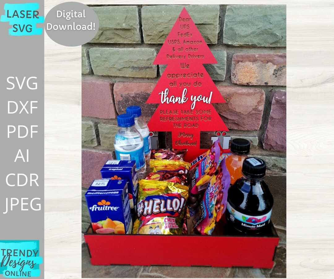 Delivery Driver Snack Box Svg, Thank You Treats Box Svg, Take a Treat ...