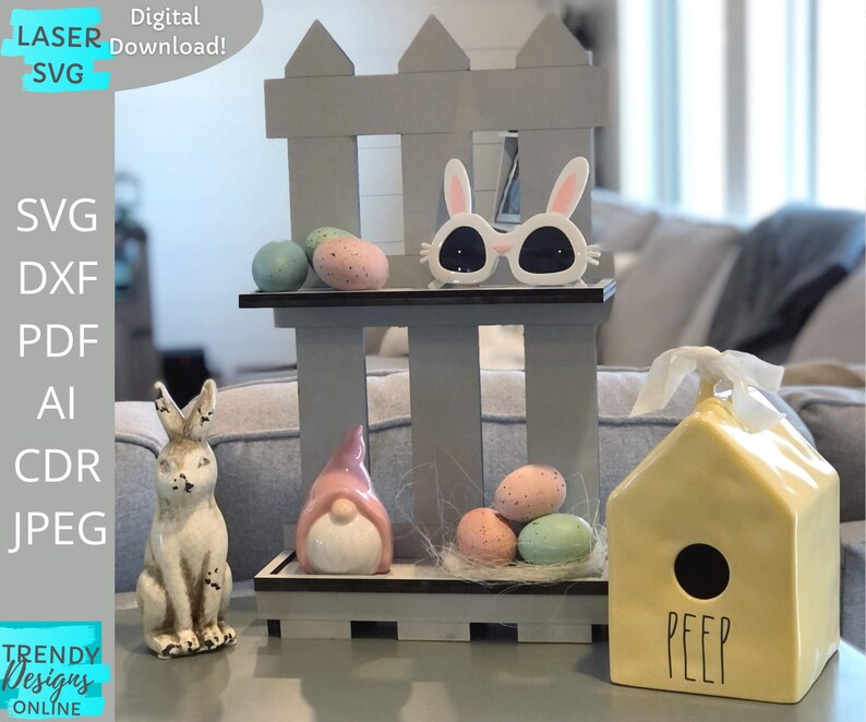 Fence Display Shelf Svg Farmhouse Decor Tray Shelf Svg - Etsy