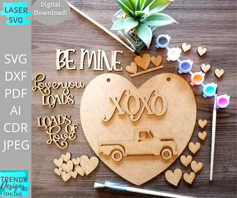 DIY Paint Kit Svg Valentines Truck Paint Kit Svg Classroom - Etsy