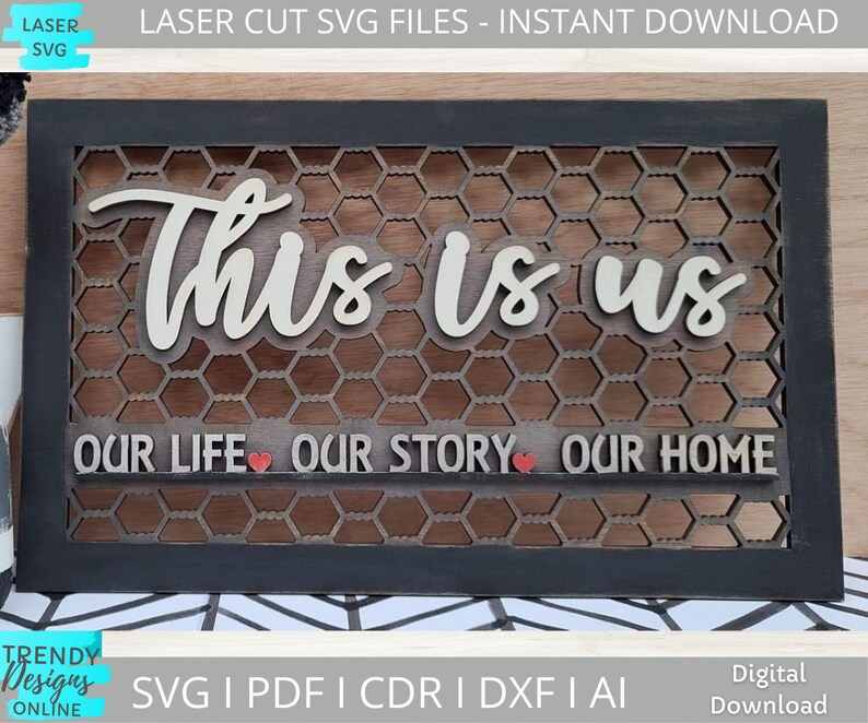 This is Us Frame Sign Svg Glowforge Laser Cut Svg Digital - Etsy