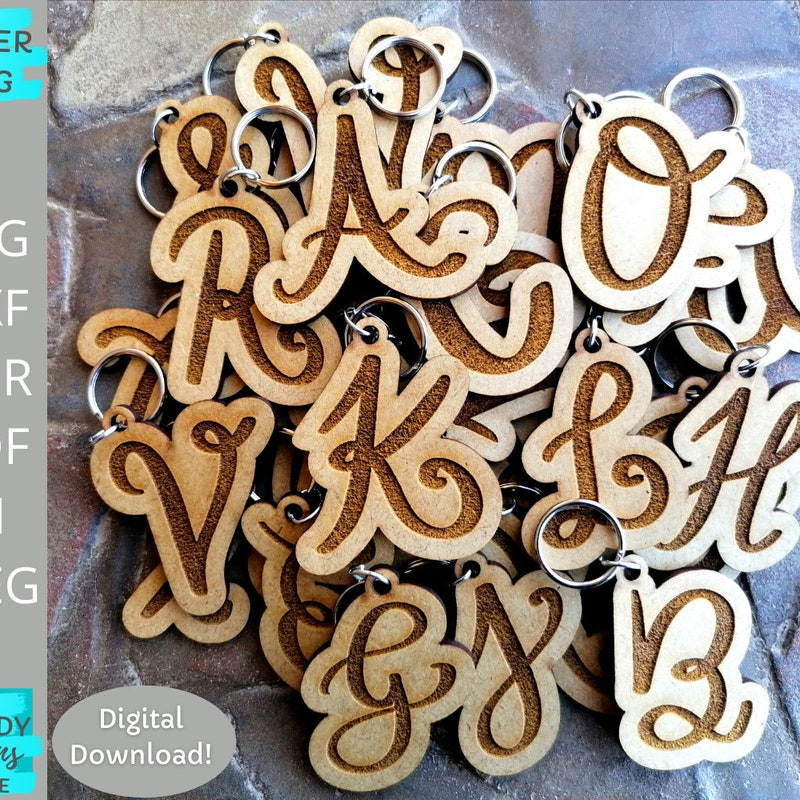 Alphabet Keychain - Etsy