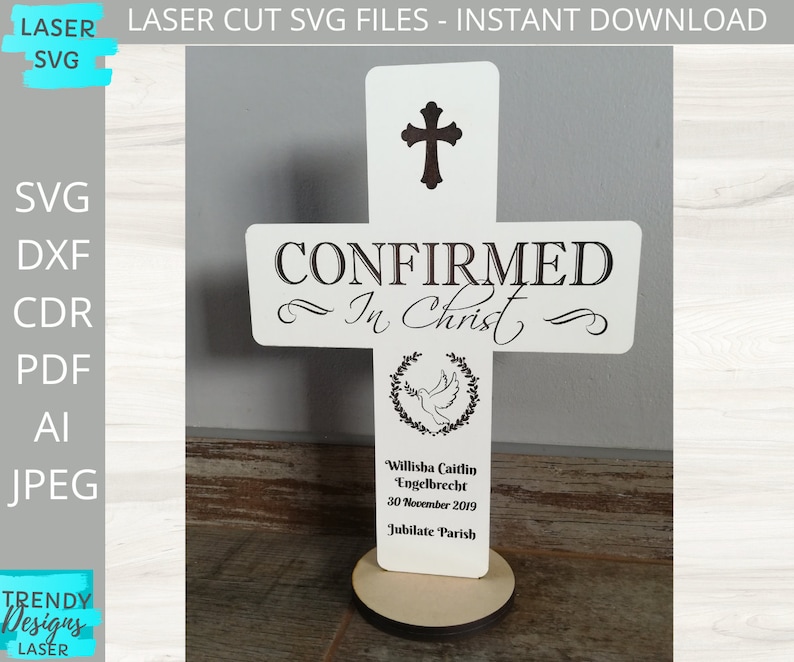 Baptism Cross Svg Cross Svg Religious Svg Glowforge Svg - Etsy