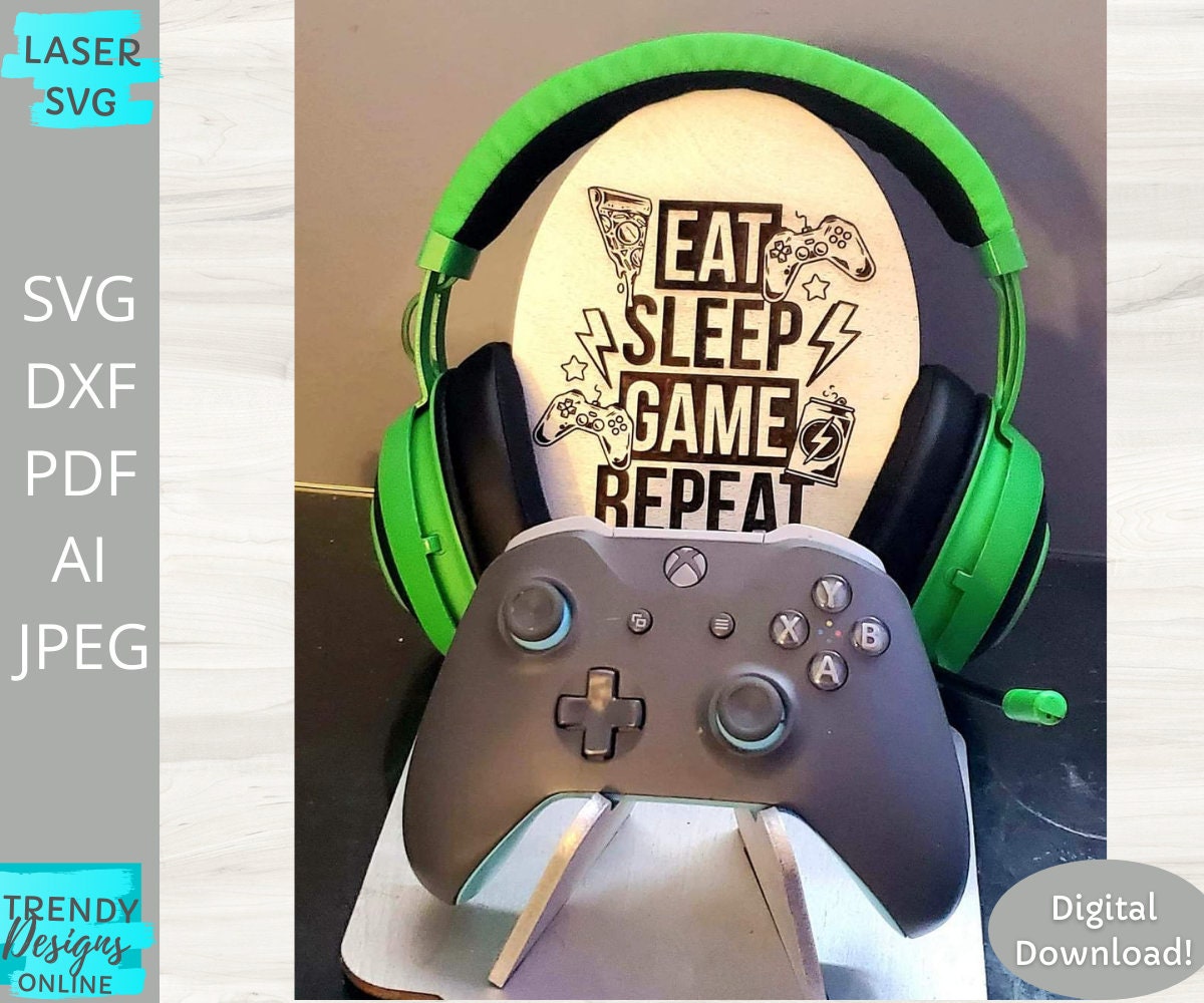 Game Controller and Headset Stand Svg Headphones Stand Svg - Etsy