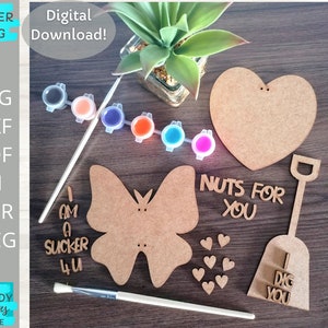 DIY Paint Kit Svg, Valentines DIY Kits for Kids Svg, Classroom ...