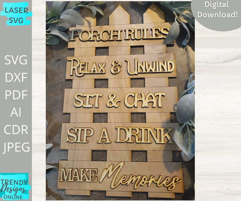 Patio Rules Sign Svg Porch Rules Svg Deck Rules Sign Svg - Etsy UK