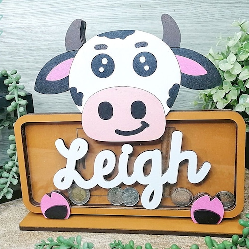 Cow Money Bank Svg Piggy Bank Box Svg Coin Box Svg Kids - Etsy