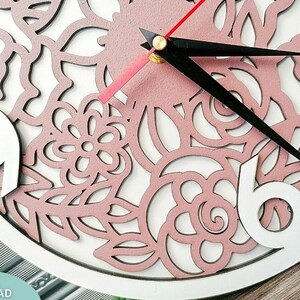Floral Clock Svg File, Kids Room Walls Clock Svg File, Glowforge Ready ...