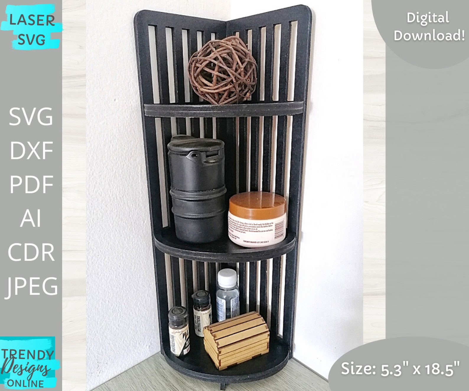 Corner Shelf svg Bathroom Shelf svg Display stand svg | Etsy