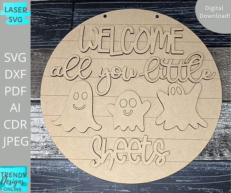 Welcome All You Little Sheets Sign Svg FILE Glowforge Ready | Etsy