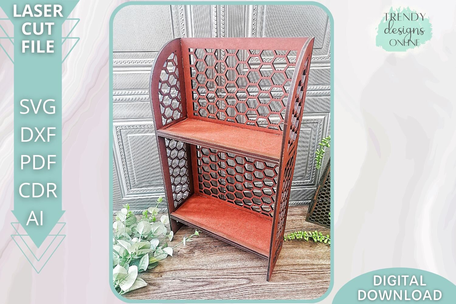 Chicken Wire Display Shelf Svg File Tiered Tray Stand Svg - Etsy