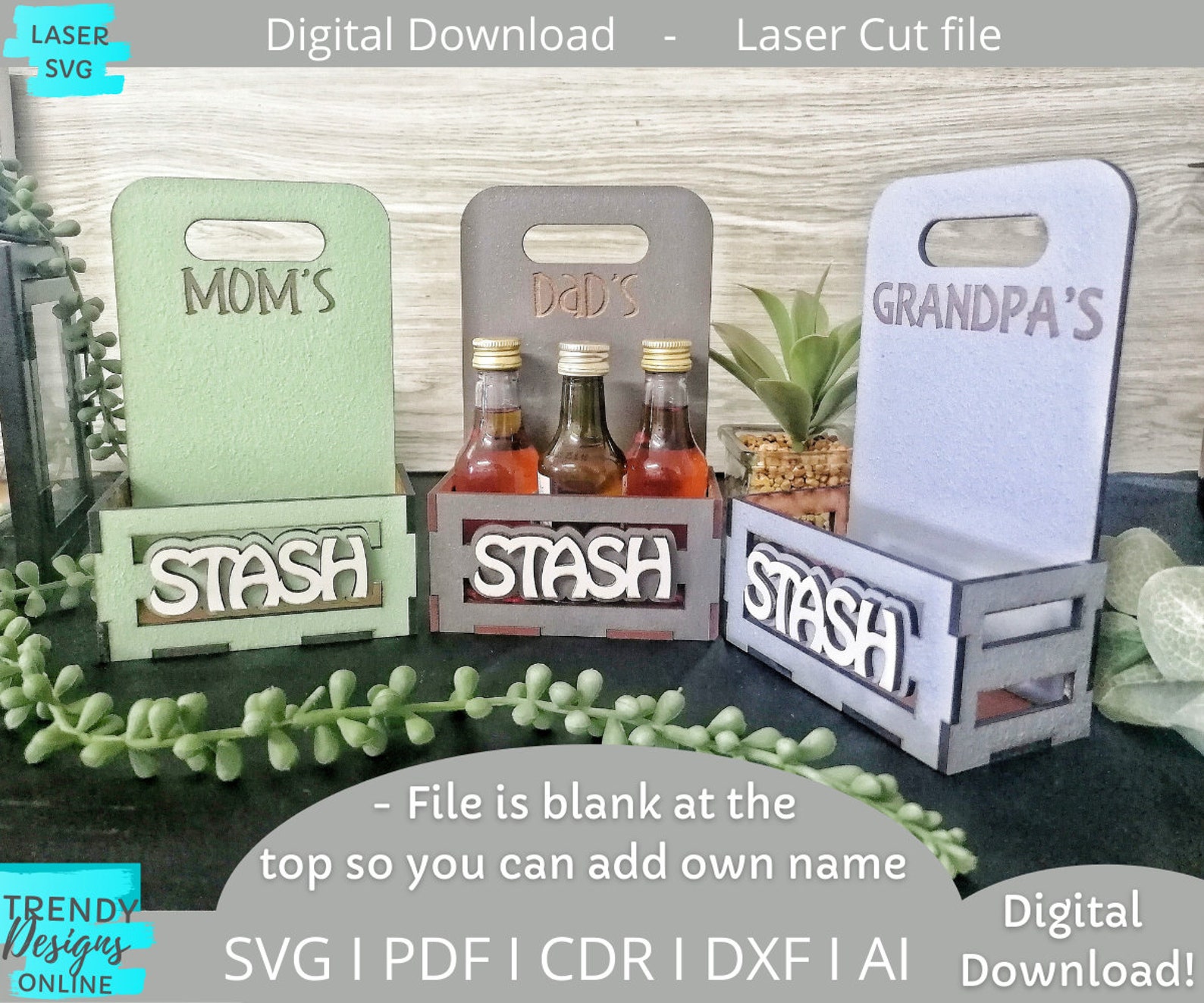 Mini Liquor Crate Box Svg File Stash Box Svg Digital | Etsy UK