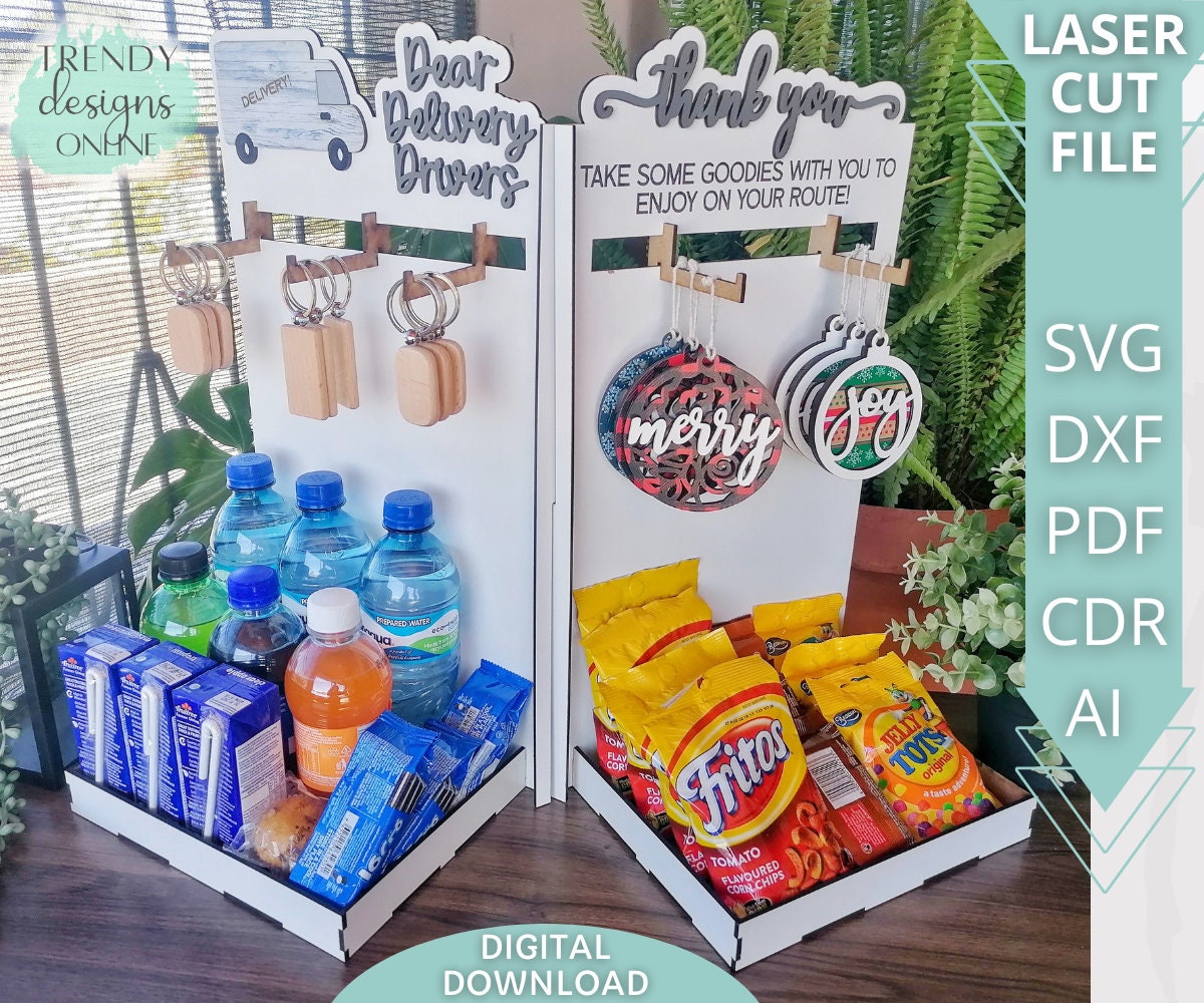 Delivery Driver Snacks Box Svg File Keychains Display Svg - Etsy