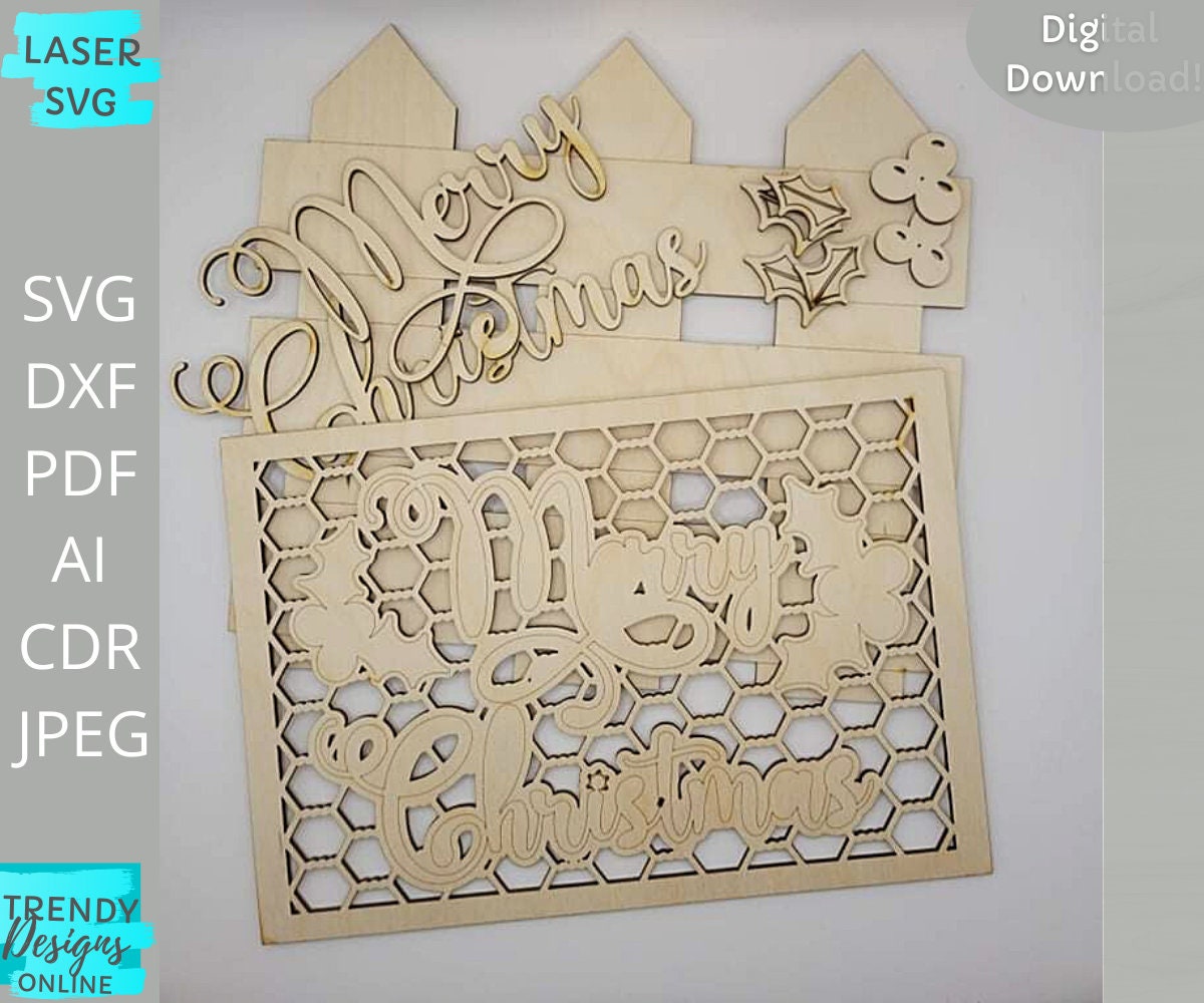 Merry Christmas Chicken Wire Sign Svg File Rustic Christmas - Etsy