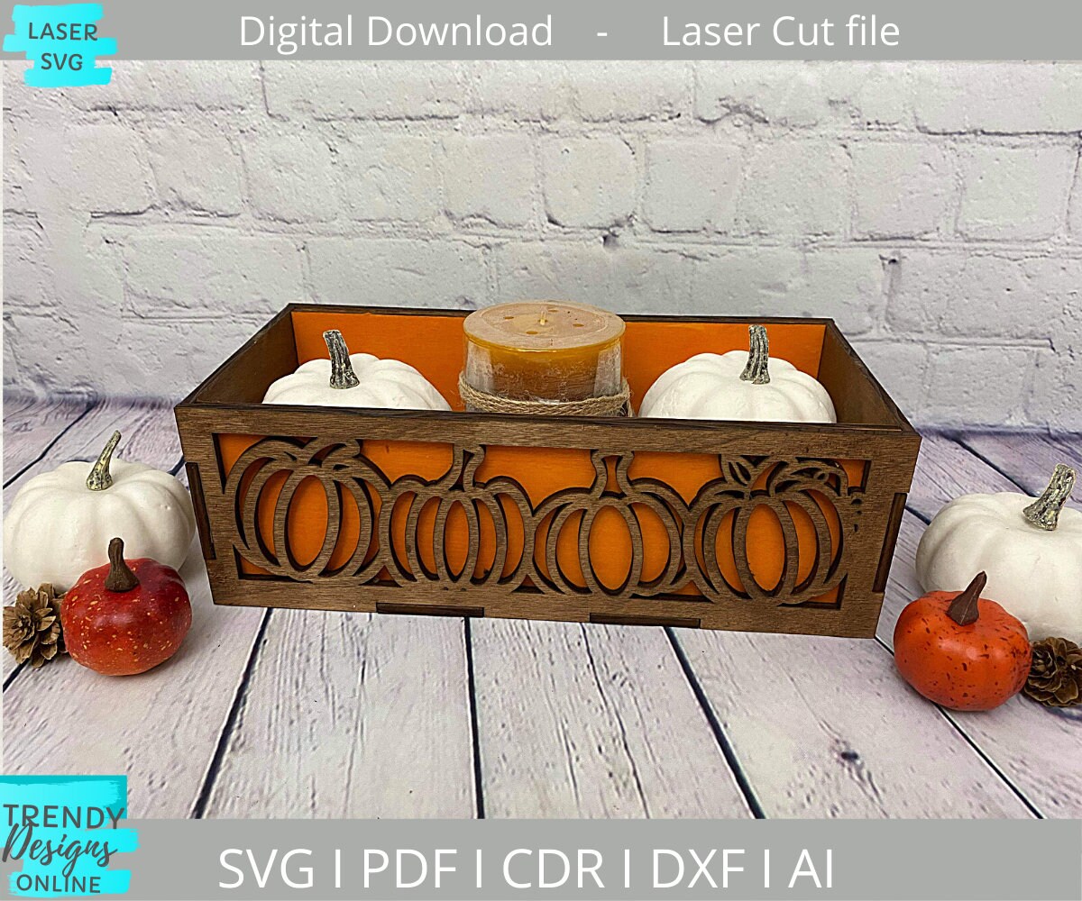 Pumpkin Centerpiece Svg Fall Candle Holders Svg Digital - Etsy