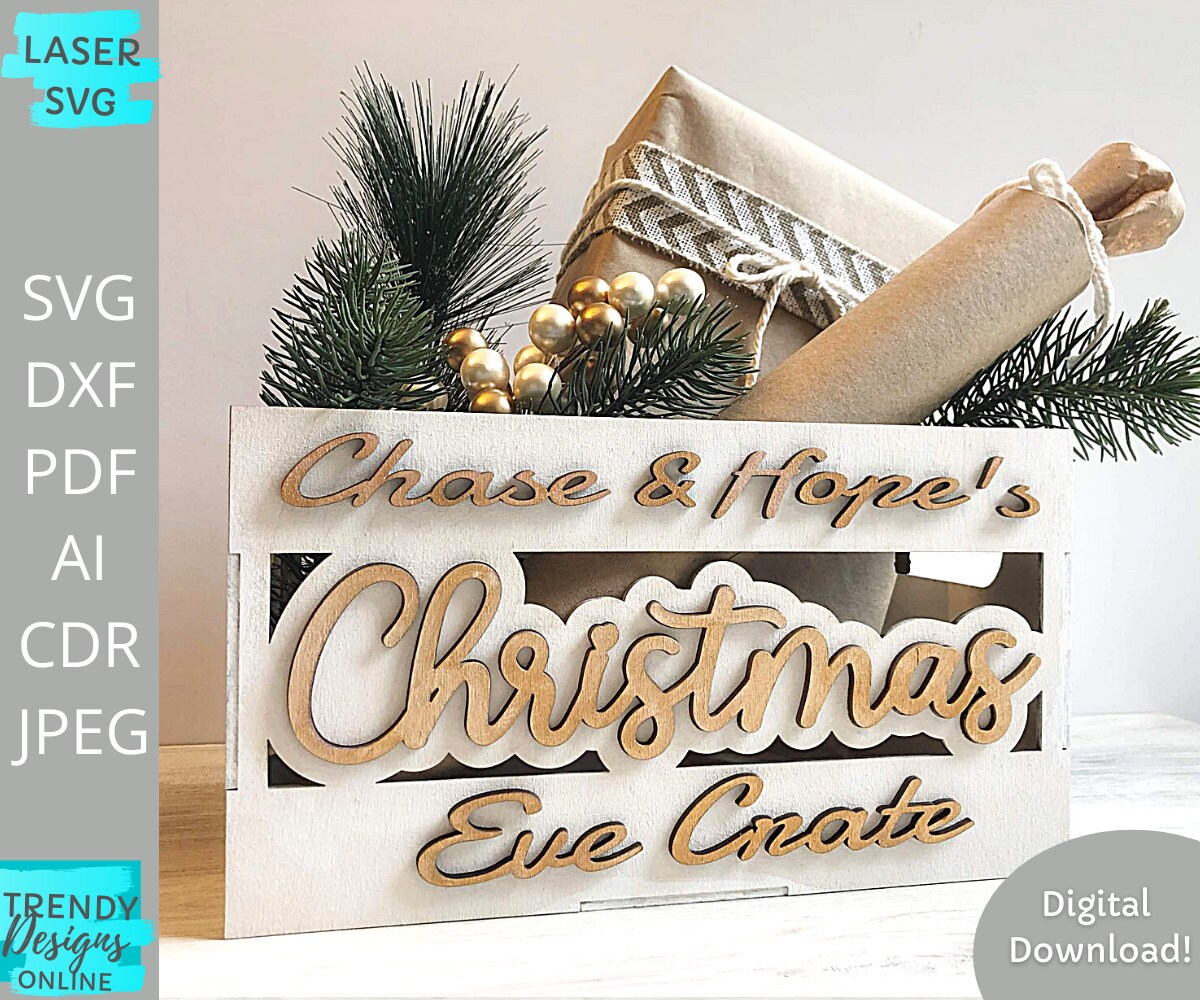 Christmas Crate Svg Christmas Eve Treats Box Svg Digital - Etsy Canada