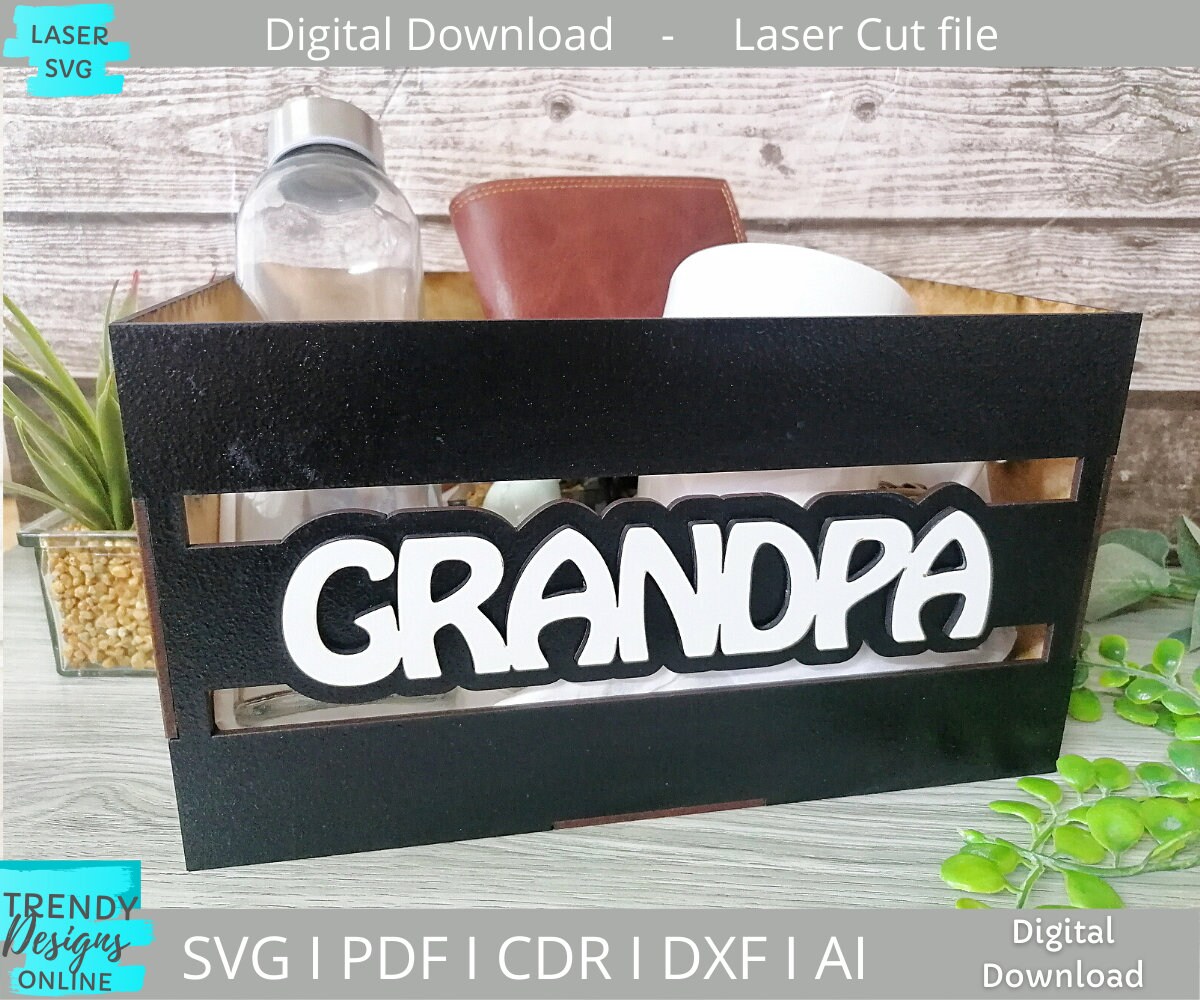 Grandpa Crate Box Svg Hamper Box Svg Digital Download - Etsy