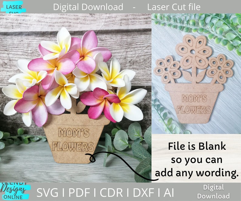 Picked Flower Holder Svg Flower Vase DIY Kit Svg Digital - Etsy