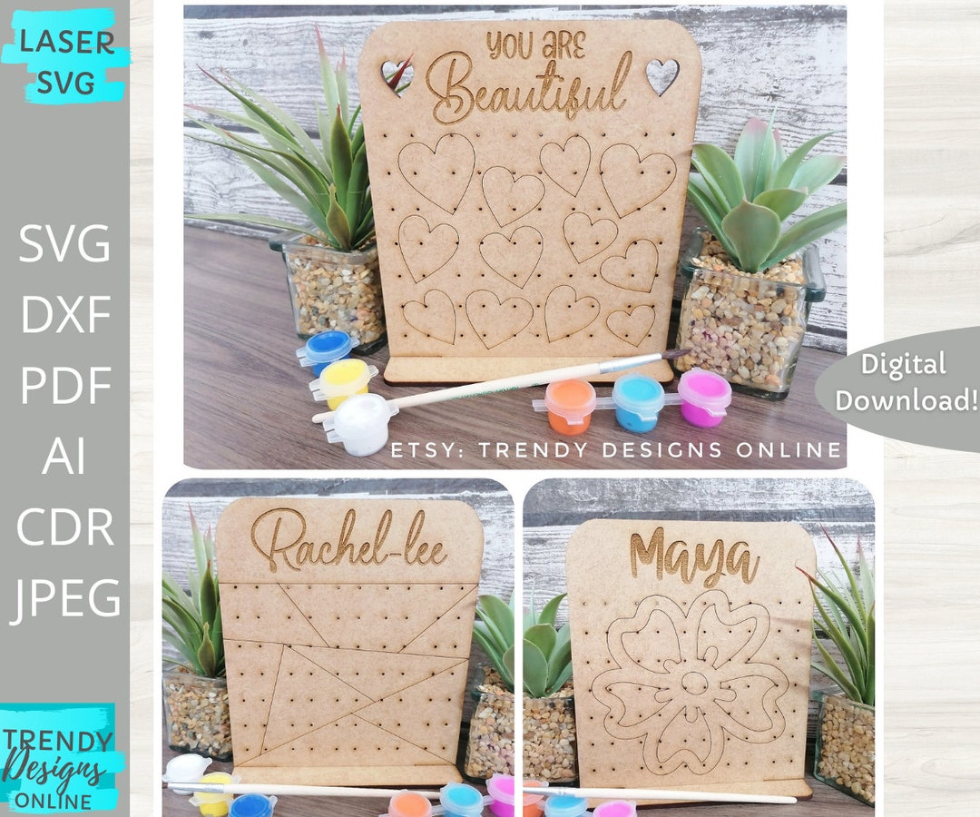 DIY Paint Kit Svg, Earrings Stand Bundle Svg, Jewelry Display Svg ...