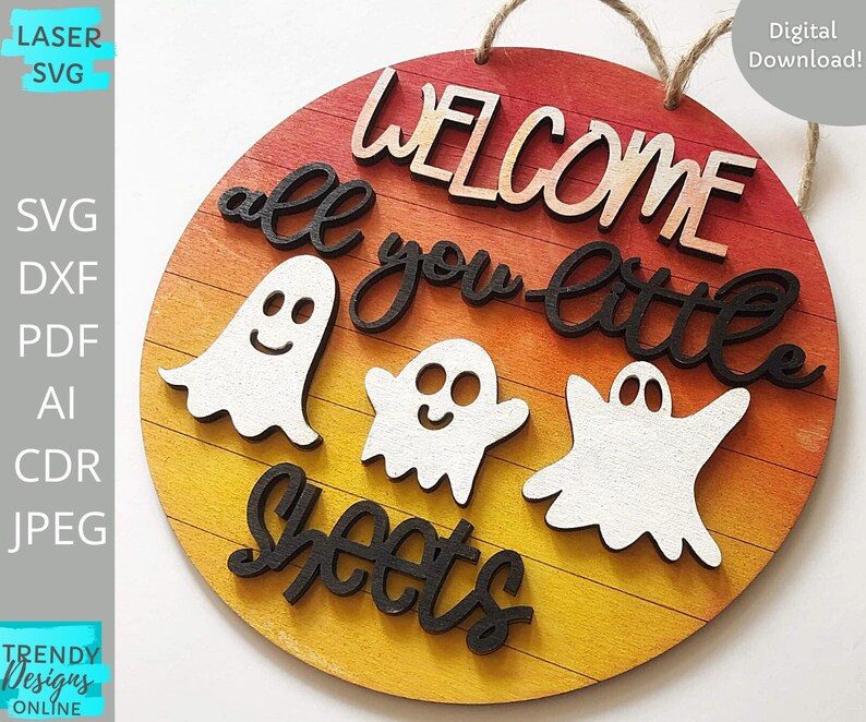 Welcome All You Little Sheets Sign Svg FILE Glowforge Ready | Etsy