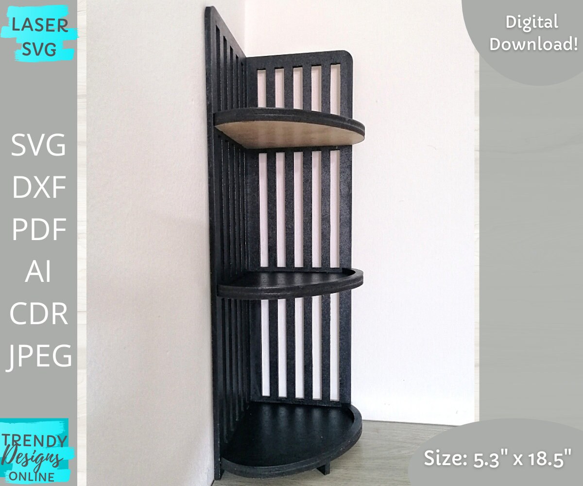 Corner Shelf svg Bathroom Shelf svg Display stand svg | Etsy