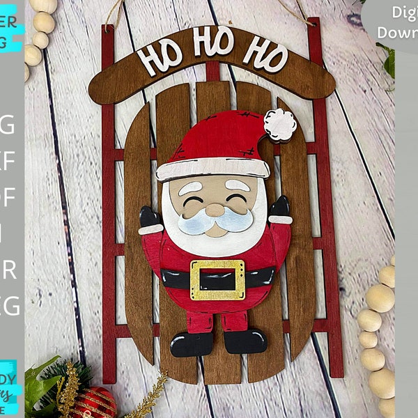 Santa Sled - Etsy