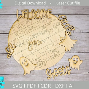 Welcome All You Little Sheets Sign Svg FILE, Glowforge Ready Svg, Laser ...