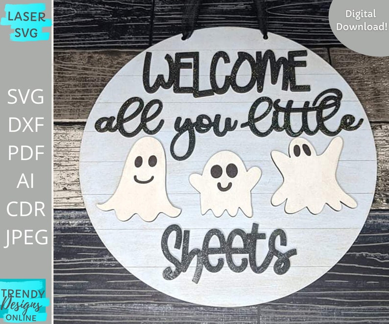 Welcome All You Little Sheets Sign Svg FILE Glowforge Ready | Etsy