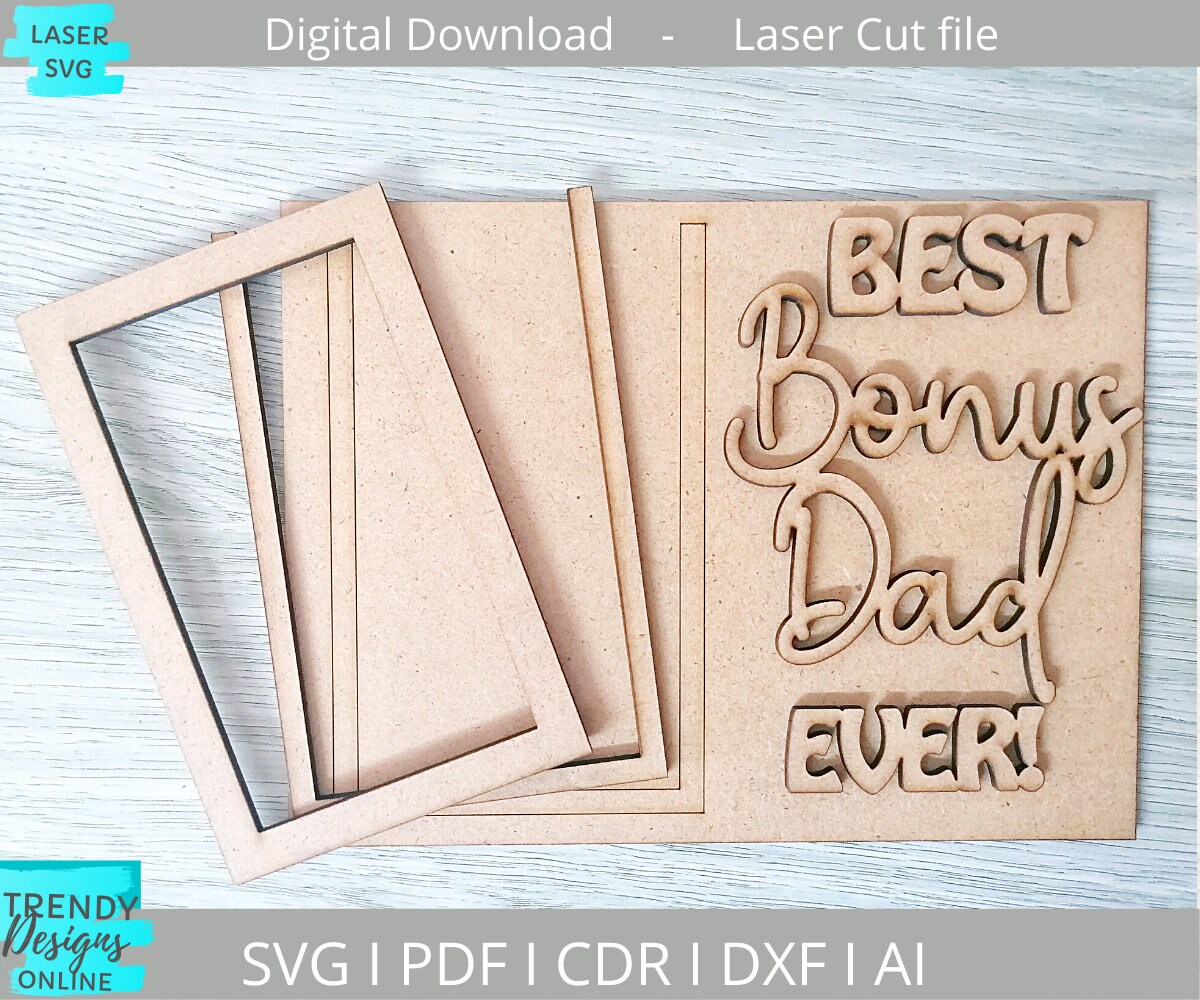 Bonus Dad Father's Day Frame DIY Paint Kit Svg Stepdad - Etsy