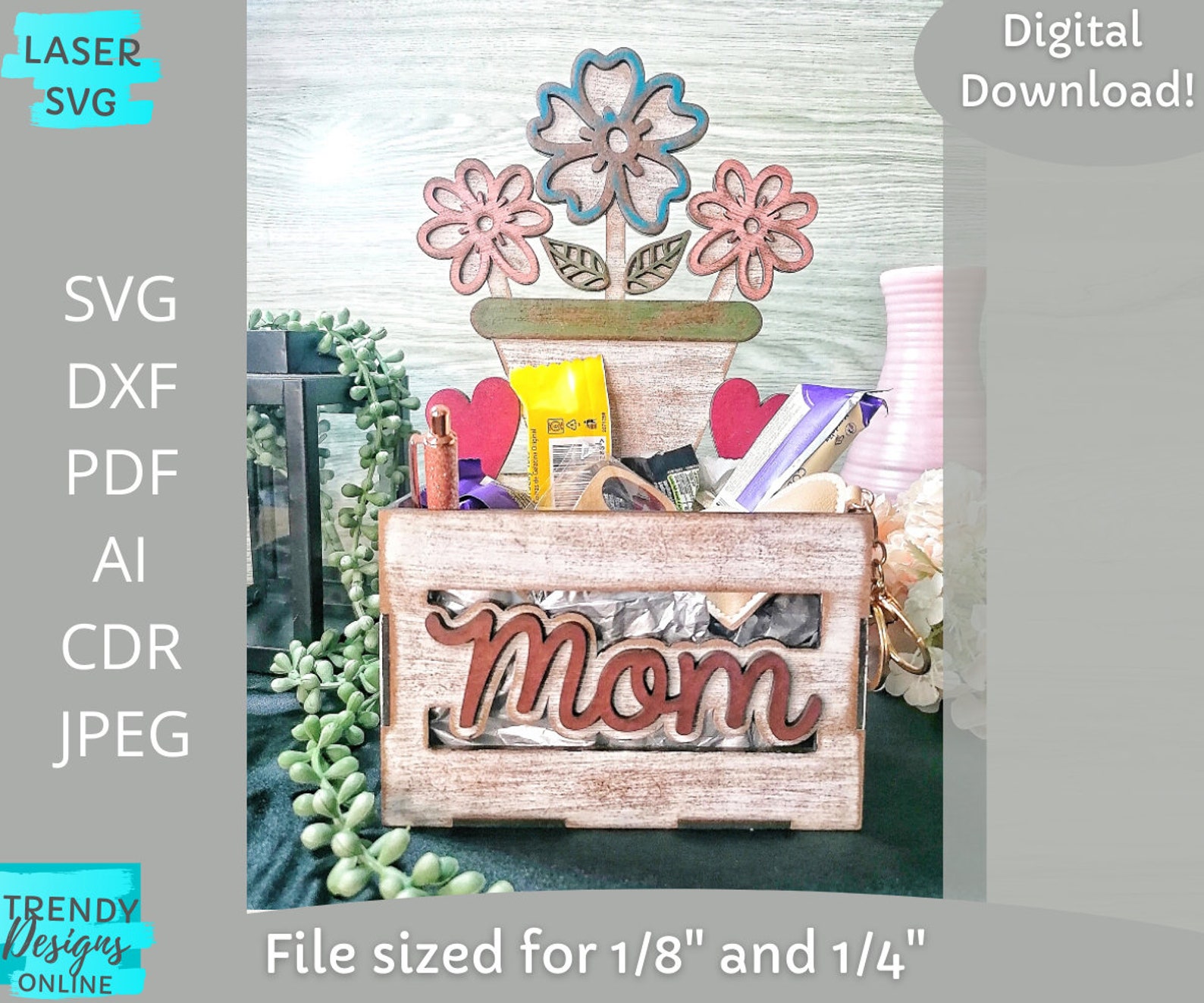 Mom Mini Crate Svg File Mum Treats Box Svg Digital Download - Etsy