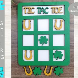 St. Patrick's Tic Tac Toe Svg, St. Patty's Day DIY Paint Kit Svg ...